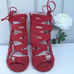 Rock & Republic | Shoes | Rock Republic Open Toes Heels Red Sandals ...